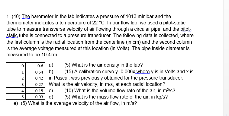 Solved The barometer in the lab indicates a pressure of 1013 | Chegg.com