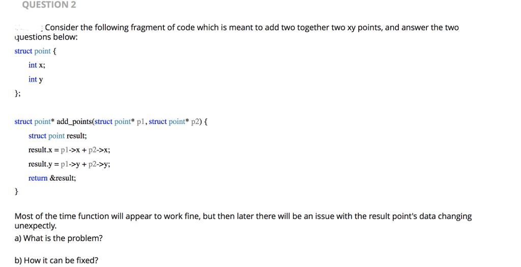Solved Consider the following fragment of code which is | Chegg.com