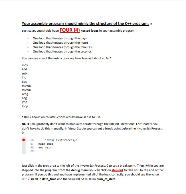 Help with Assembly For this programming assignment | Chegg.com