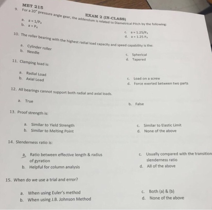 Solved For a 20 degree pressure angle gear, the addendum is | Chegg.com