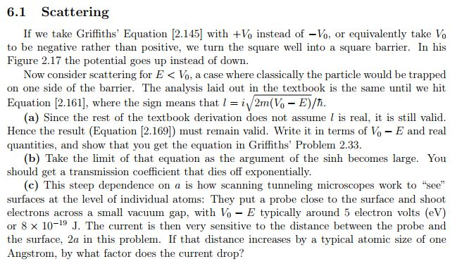 Solved As a last example, consider the finite square well | Chegg.com