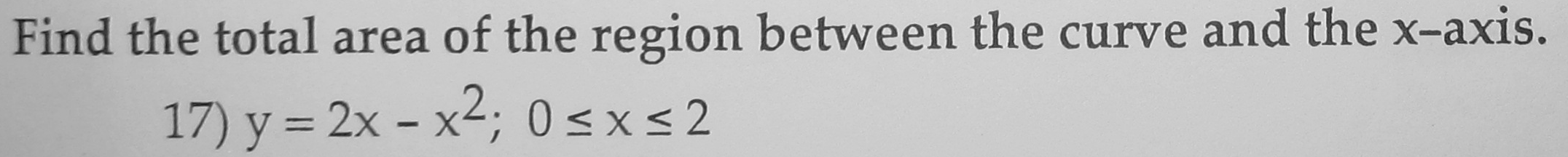 Solved Find the total area of the region between the curve | Chegg.com