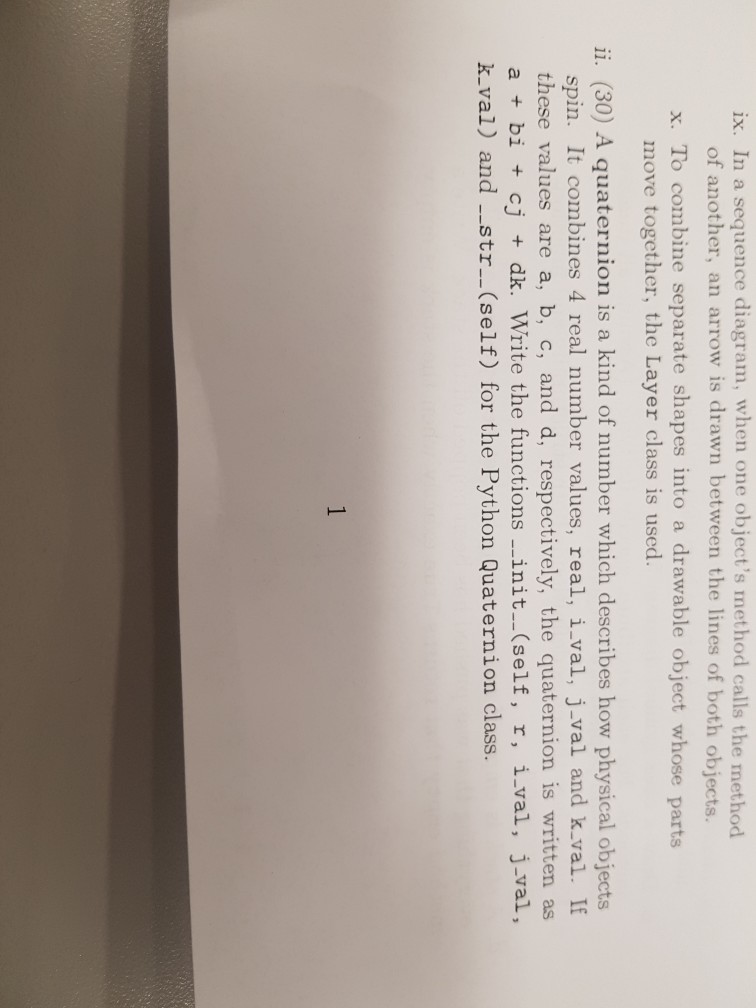 Solved Ix In A Sequence Diagram When One Objects Method
