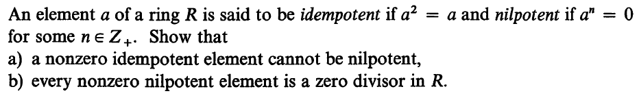 Solved An element a of a ring R is said to be idempotent if | Chegg.com