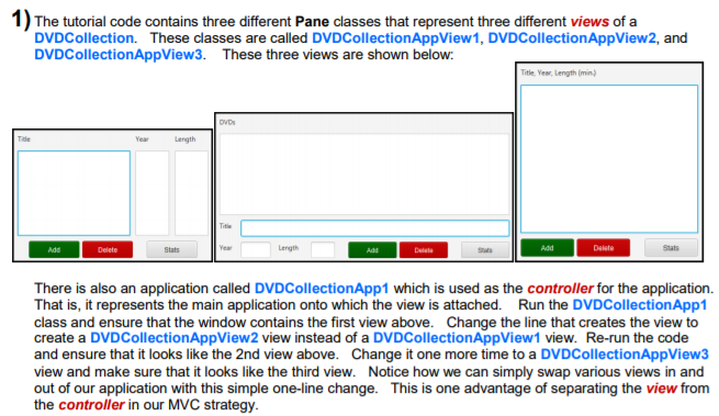 1) The tutorial code contains three different Pane | Chegg.com