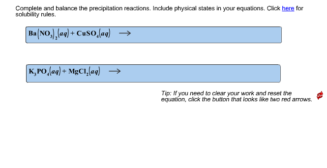 Solved Complete and balance the precipitation reactions. | Chegg.com