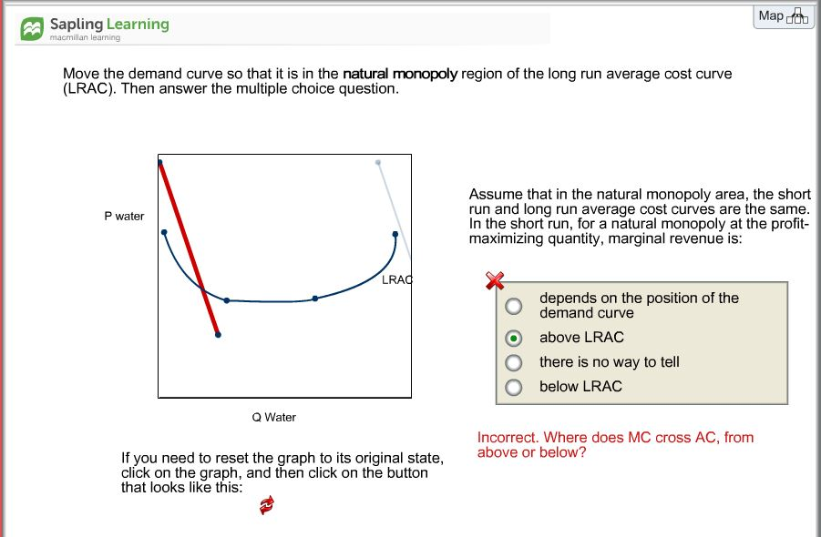 Solved: Map Ea Sapling Learning Macmillan Move The Demand ... | Chegg.com