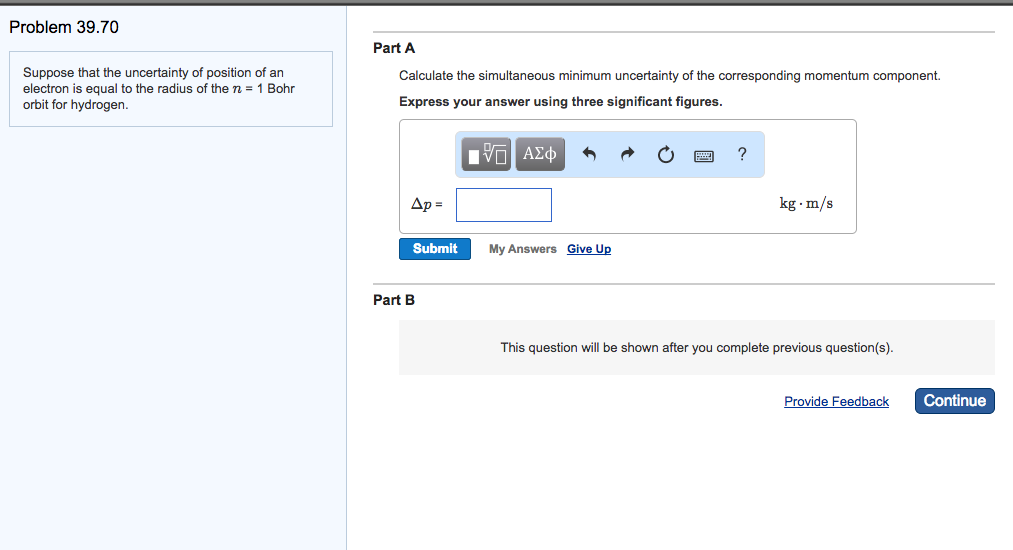 Solved Problem 39.70 Part A Suppose that the uncertainty of | Chegg.com