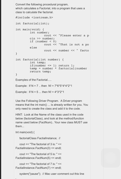 Solved Convert The Following Procedural Program Which 