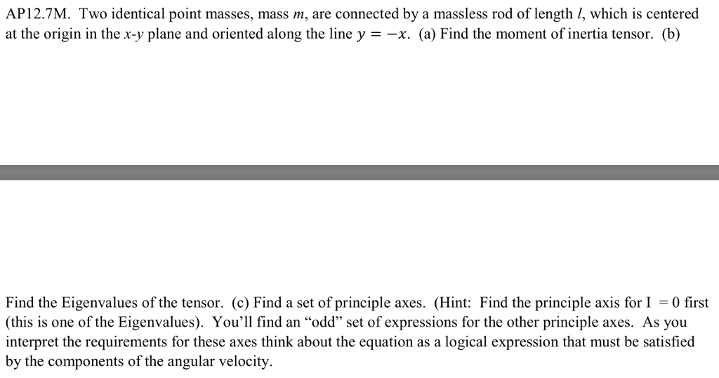 Solved AP12.7M. Two identical point masses, mass m, are | Chegg.com