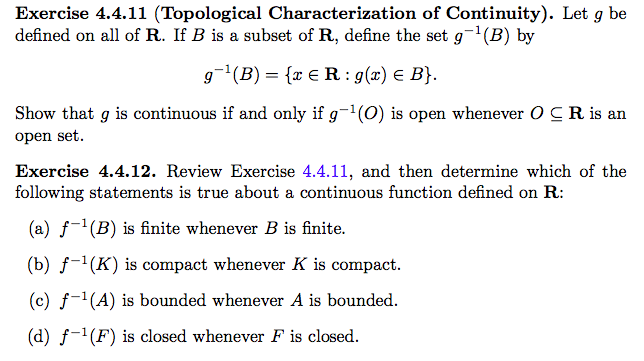 Solved Topological Characterization Of Continuity Let G