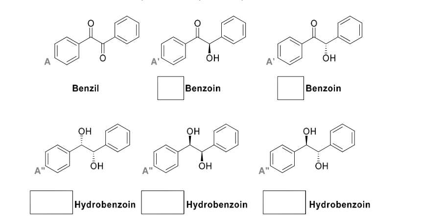 Solved O A' OH A OH Benzil Benzoin Benzoin A" OH A" OH A" | Chegg.com