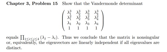Solved Chapter 3, Problem 15 Show that the Vandermonde | Chegg.com