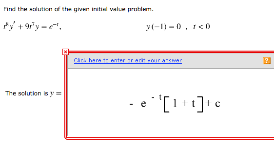 Solved Find the solution of the given initial value problem. | Chegg.com