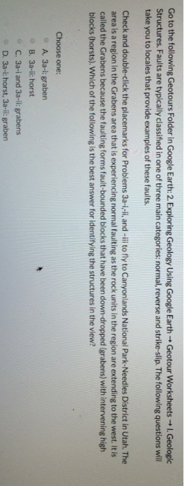 Solved Go to the following Geotours Folder in Google Earth: | Chegg.com