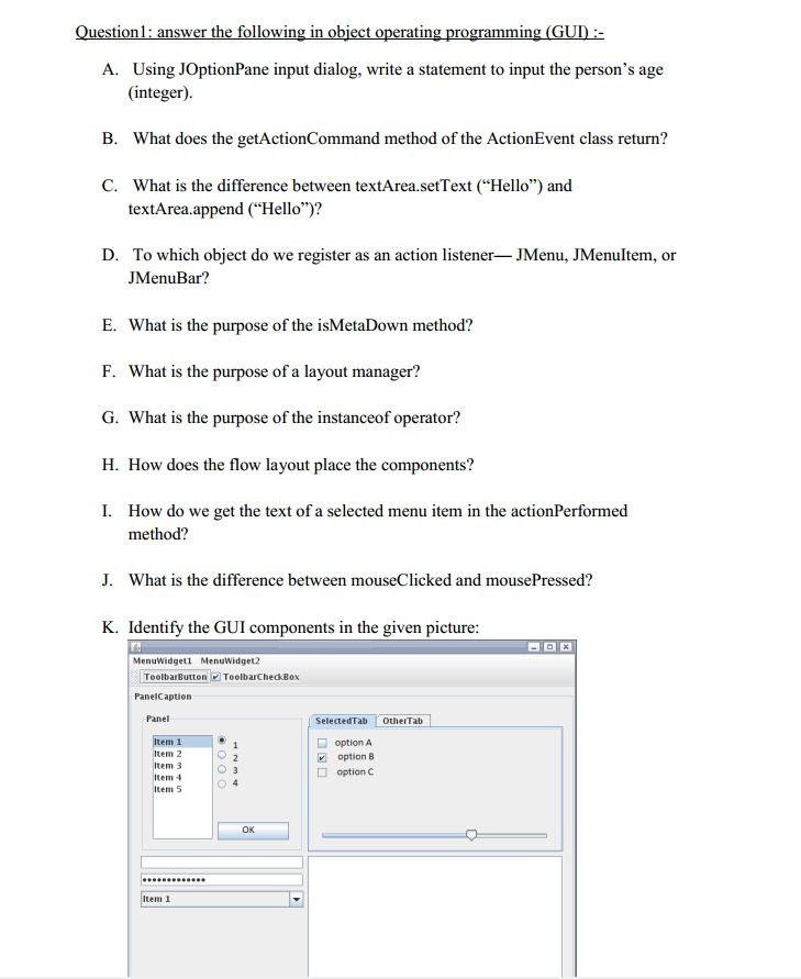 Solved A. Using JOptionPane input dialog, write a statement | Chegg.com Solved A. Using JOptionPane input dialog, write a statement | Chegg.com