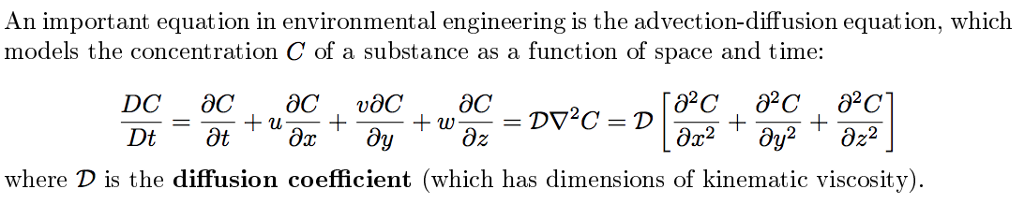 An important equation in environmental engineering is | Chegg.com