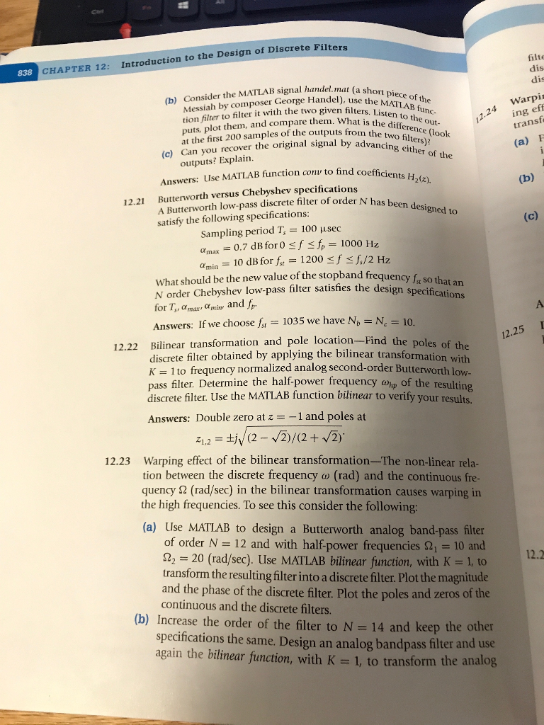 Find the frequency response He) and detet 12.8 | Chegg.com