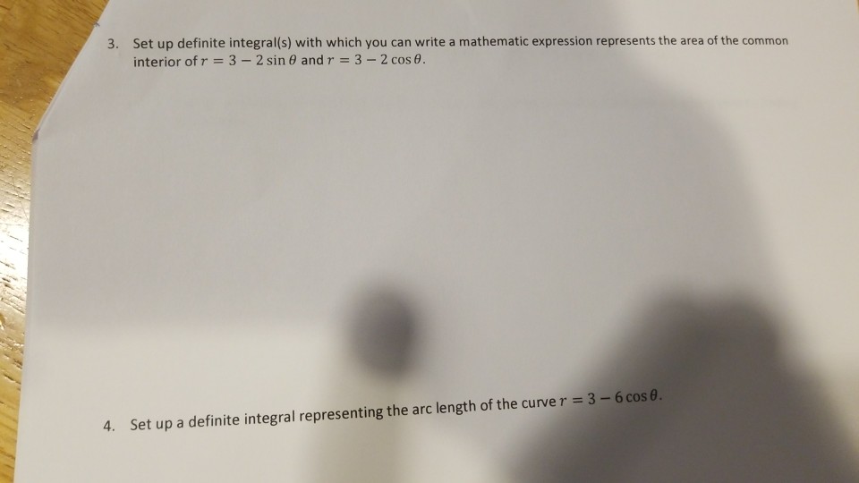 Solved 3. Set up definite integral(s) with which you can | Chegg.com