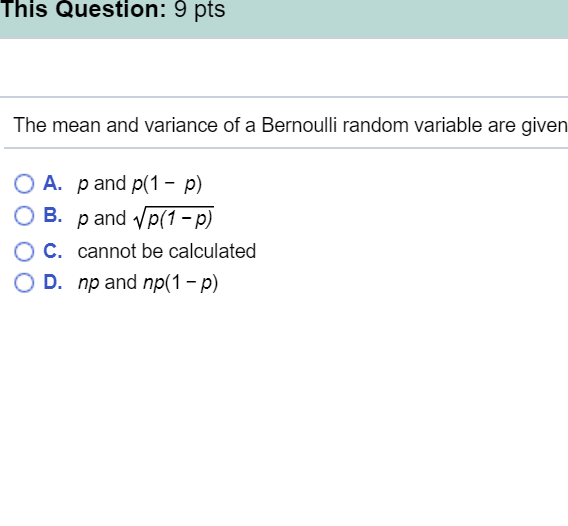 Solved Let Y be a random variable. Then var(Y) equals | Chegg.com