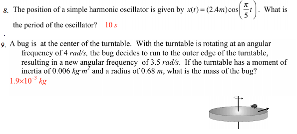 Solved The position of a simple harmonic oscillator is given | Chegg.com