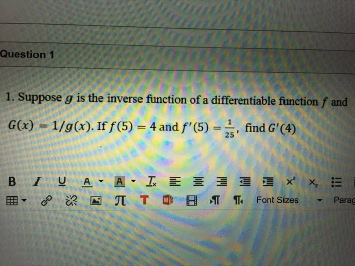 Solved Suppose g is the inverse function of a differentiable | Chegg.com