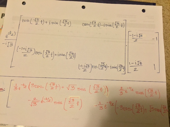 Solved In linear algebra what are the intermediate steps to | Chegg.com