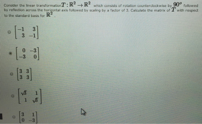 Solved Consider the linear transformation T : R^2 rightarrow | Chegg.com