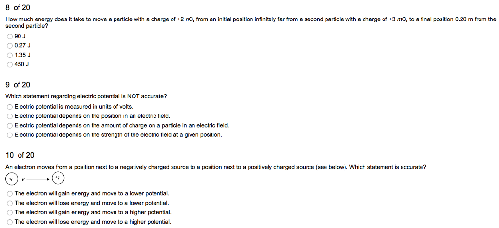 Solved 1 of 20 A negatively charged particle moves through | Chegg.com