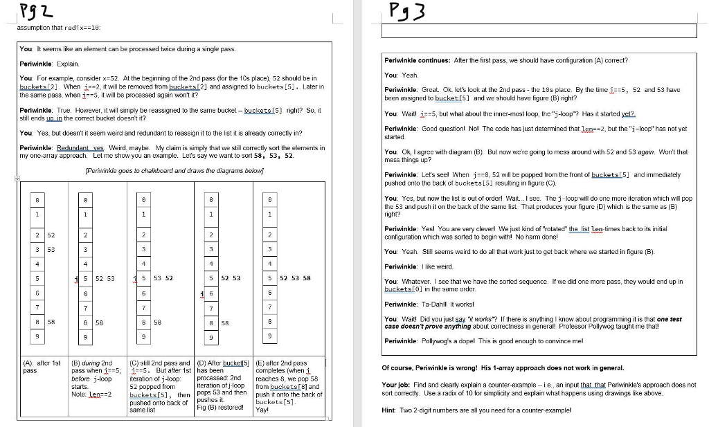 PROBLEM 2: Typically, Radix Sort designed/implemented | Chegg.com