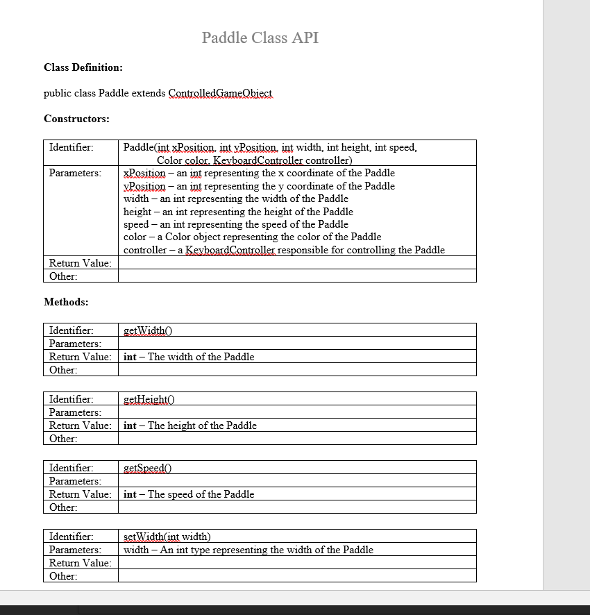 Solved Ball Class API Class Definition: public class Ball | Chegg.com