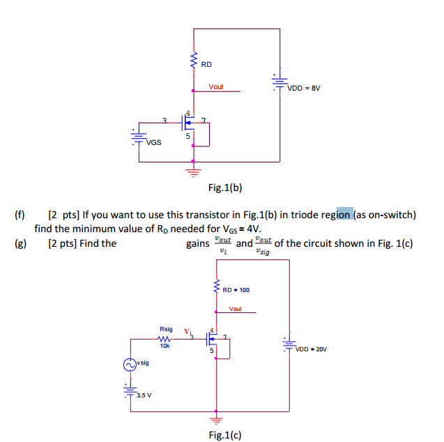 In the problem we are using the NMOS transistor BS107 | Chegg.com