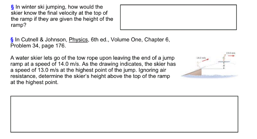 Solved S in winter ski jumping, how would the skier know the | Chegg.com
