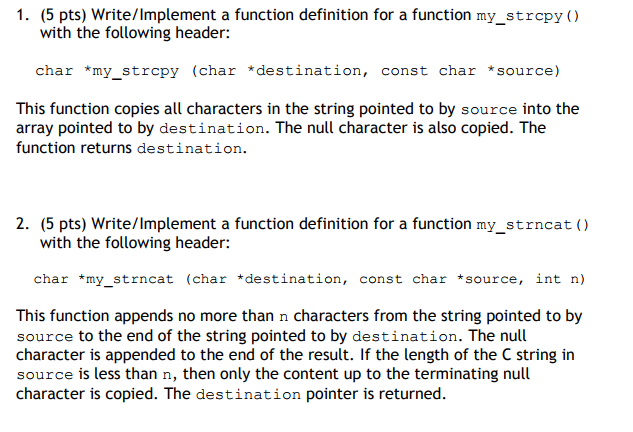 Solved 1. (5 pts) Write/Implement a function definition for | Chegg.com Solved 1. (5 pts) Write/Implement a function definition for | Chegg.com