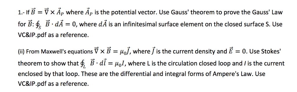 Solved If B vector = nabla vector times A_p vector where A_p | Chegg.com
