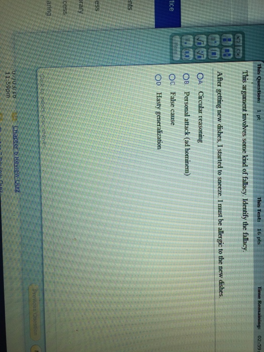 Solved This argument involves some kind of fallacy Identify | Chegg.com