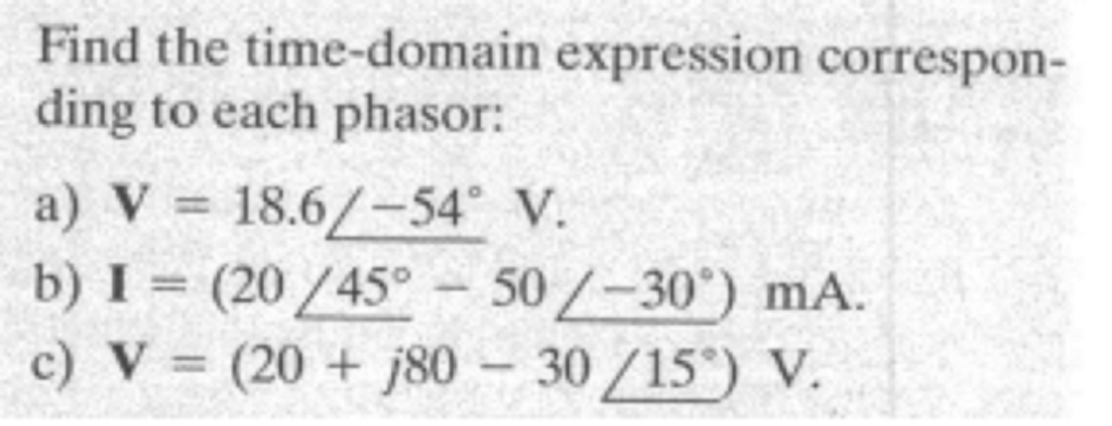 Solved Find the time-domain expression correspon ding to | Chegg.com