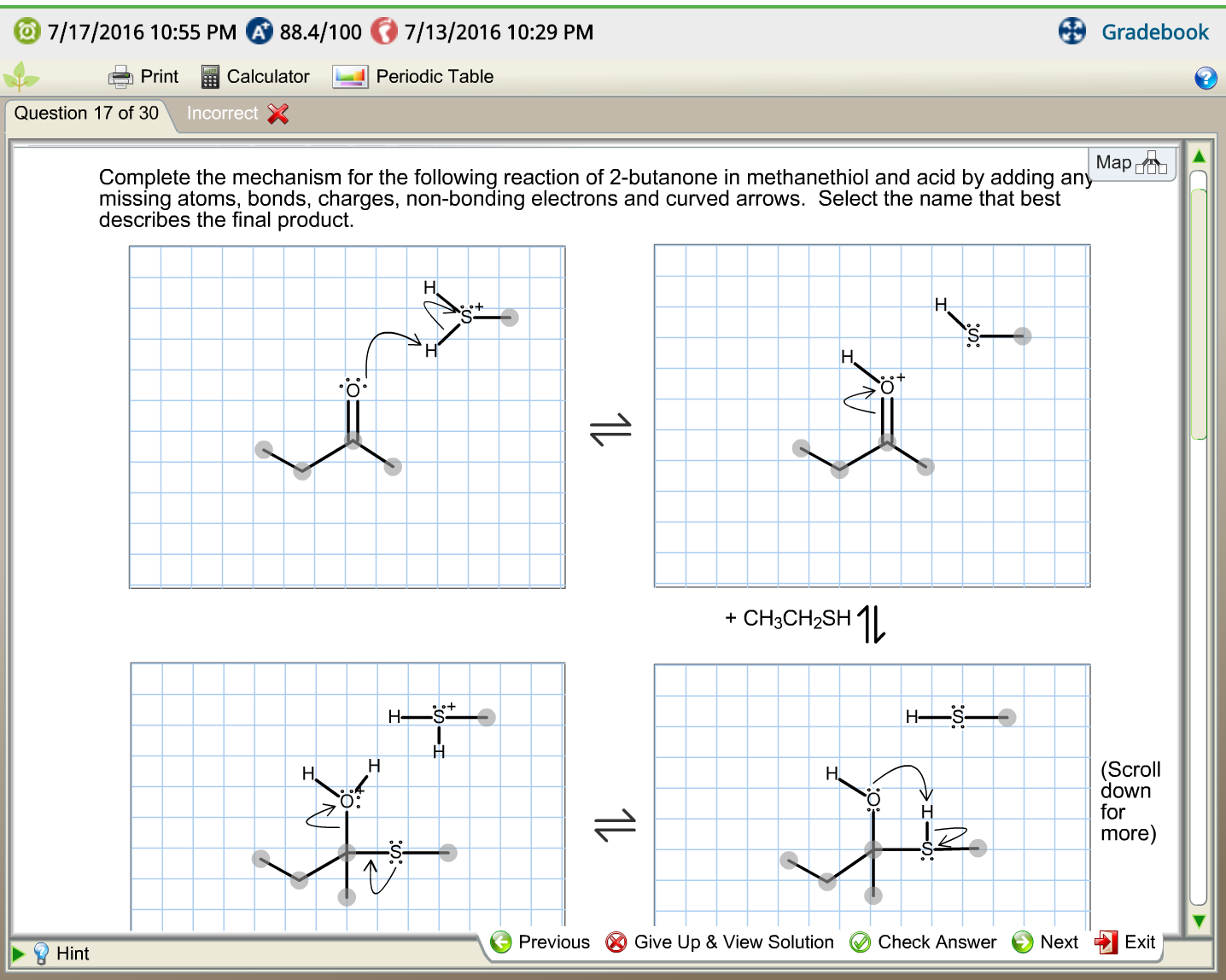 Solved Complete the mechanism for the following reaction of | Chegg.com