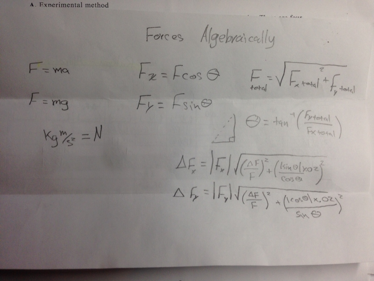 Solved Experiment 4: Forces in Equilibrium Worksheet Forces | Chegg.com