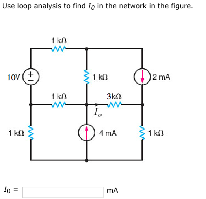 Solved Use loop analysis to find Io in the network in the | Chegg.com