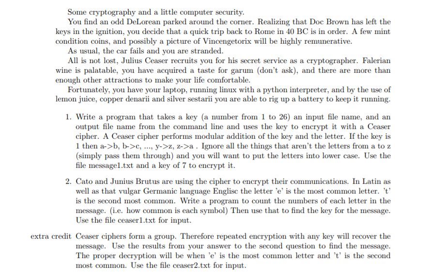 Solved Some cryptography and a little computer security You | Chegg.com
