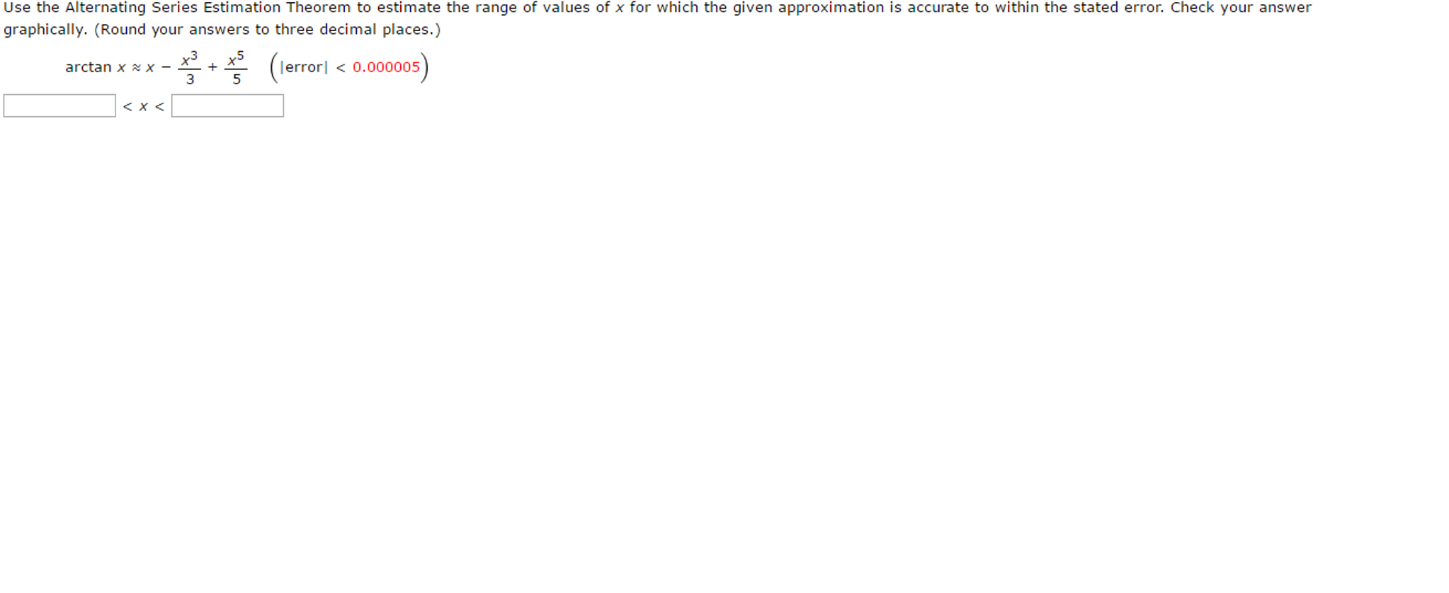 Alternating Series Estimation Theorem