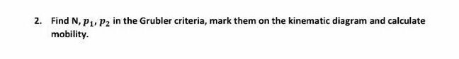 Solved Find N, p1, P2 in the Grubler criteria, mark them on | Chegg.com