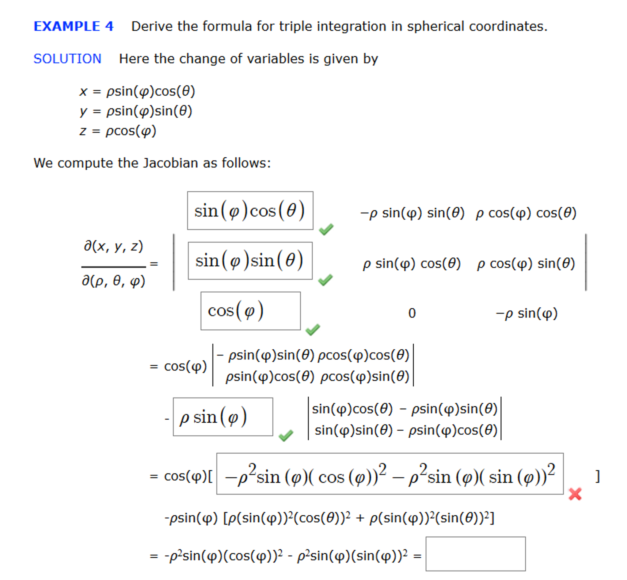 Solved Derive the formula for triple integration in | Chegg.com