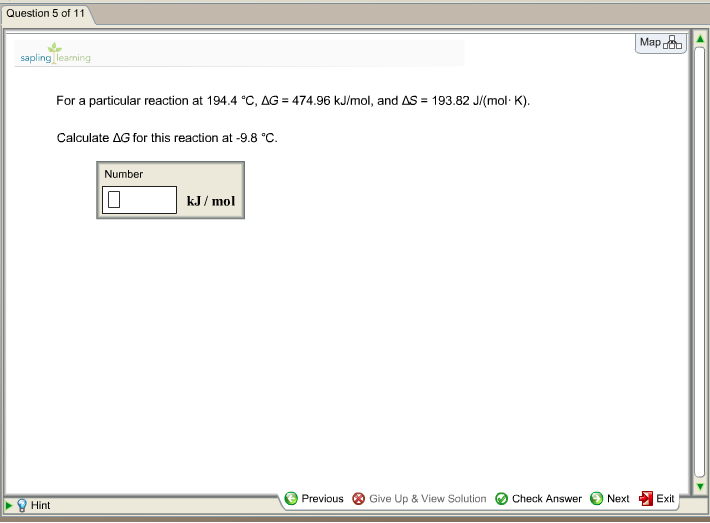 Solved Question 5 of 11 Map A pling For a particular | Chegg.com