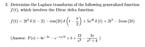 Solved Determine the Laplace transforms of the following | Chegg.com