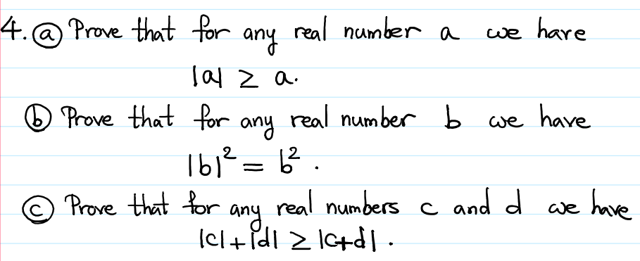 Solved Prove that for any real number a we hare |a| | Chegg.com