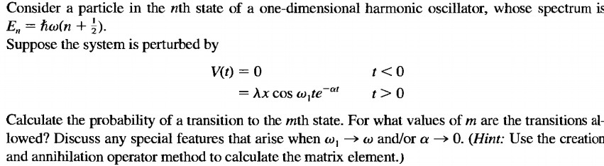 Solved Consider a particle in the nth state of a | Chegg.com