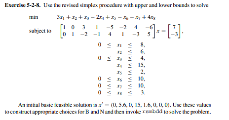 Solved Use the revised simplex procedure with upper and | Chegg.com