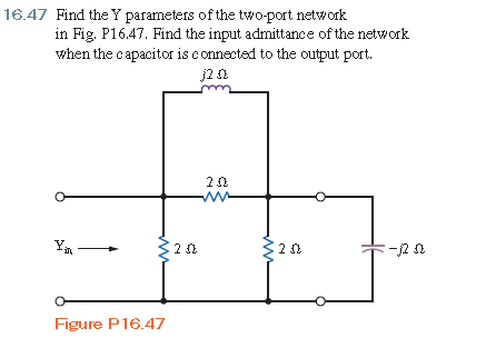 Solved Find the Y parameters of the two-port network in Fig. | Chegg.com